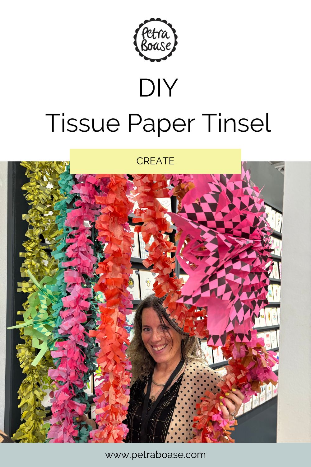 DIY Eco Tissue Paper Tinsel Tutorial | Petra Boase – Petra Boase Ltd
