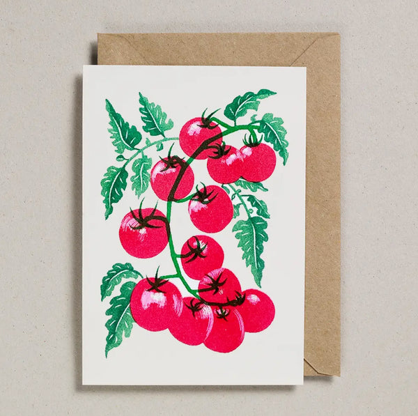 Vine Tomatoes Risograph Print Greeting Card – Petra Boase Ltd