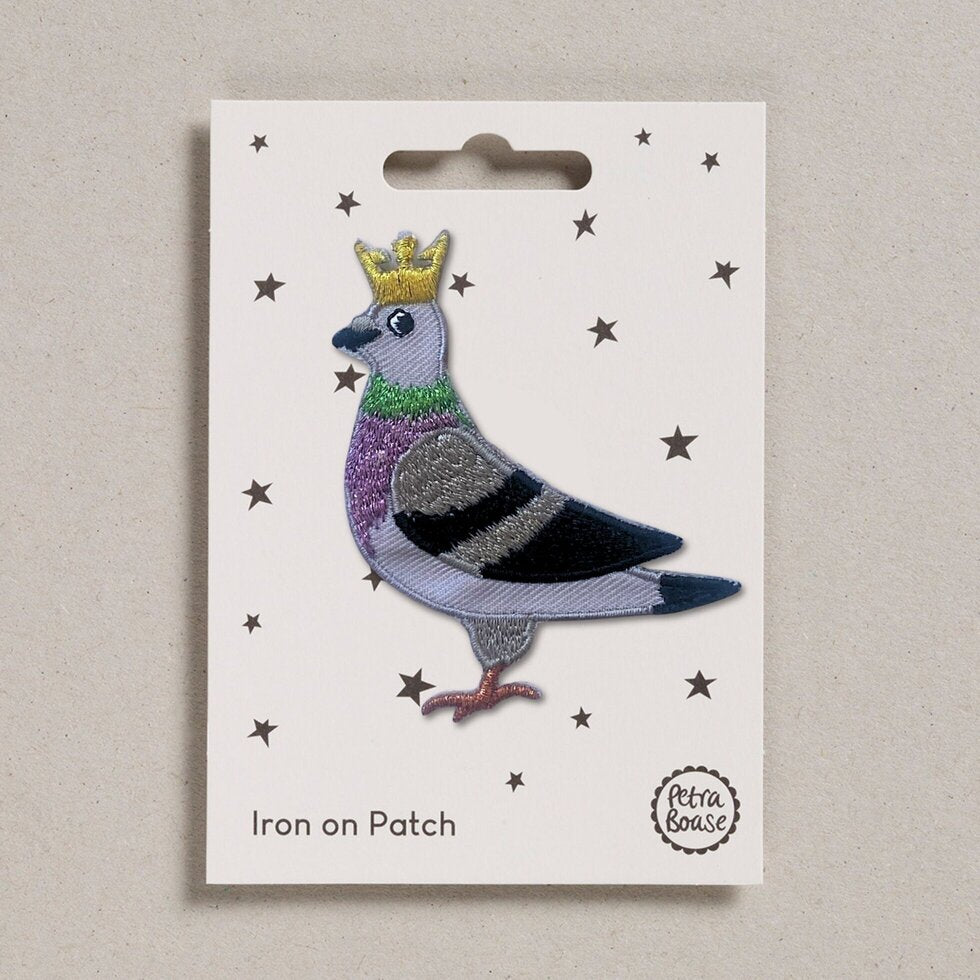Pigeon Iron On Patch | Petra Boase – Petra Boase Ltd