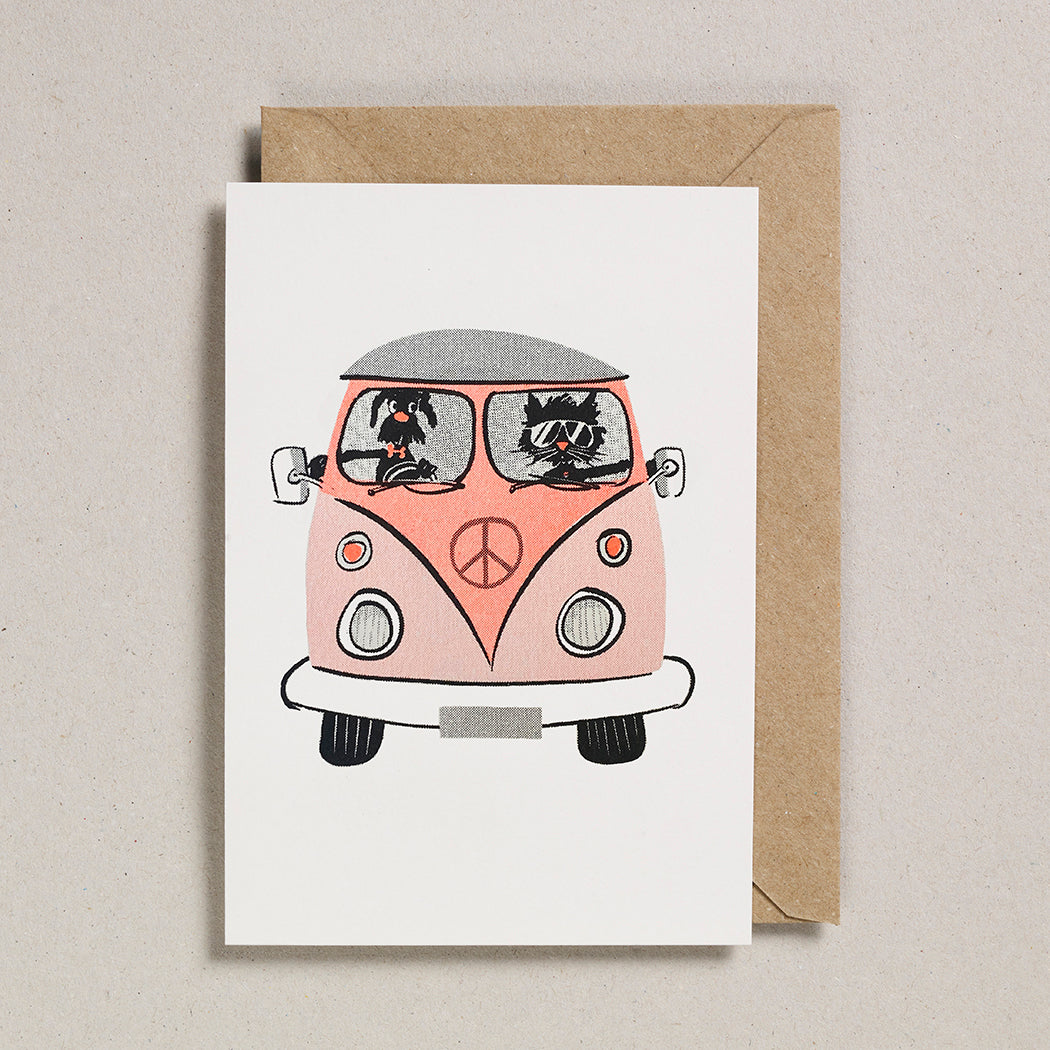 Petra Boase| Rusty Studio Magic Bus Riso Print Greeting Card – Petra ...