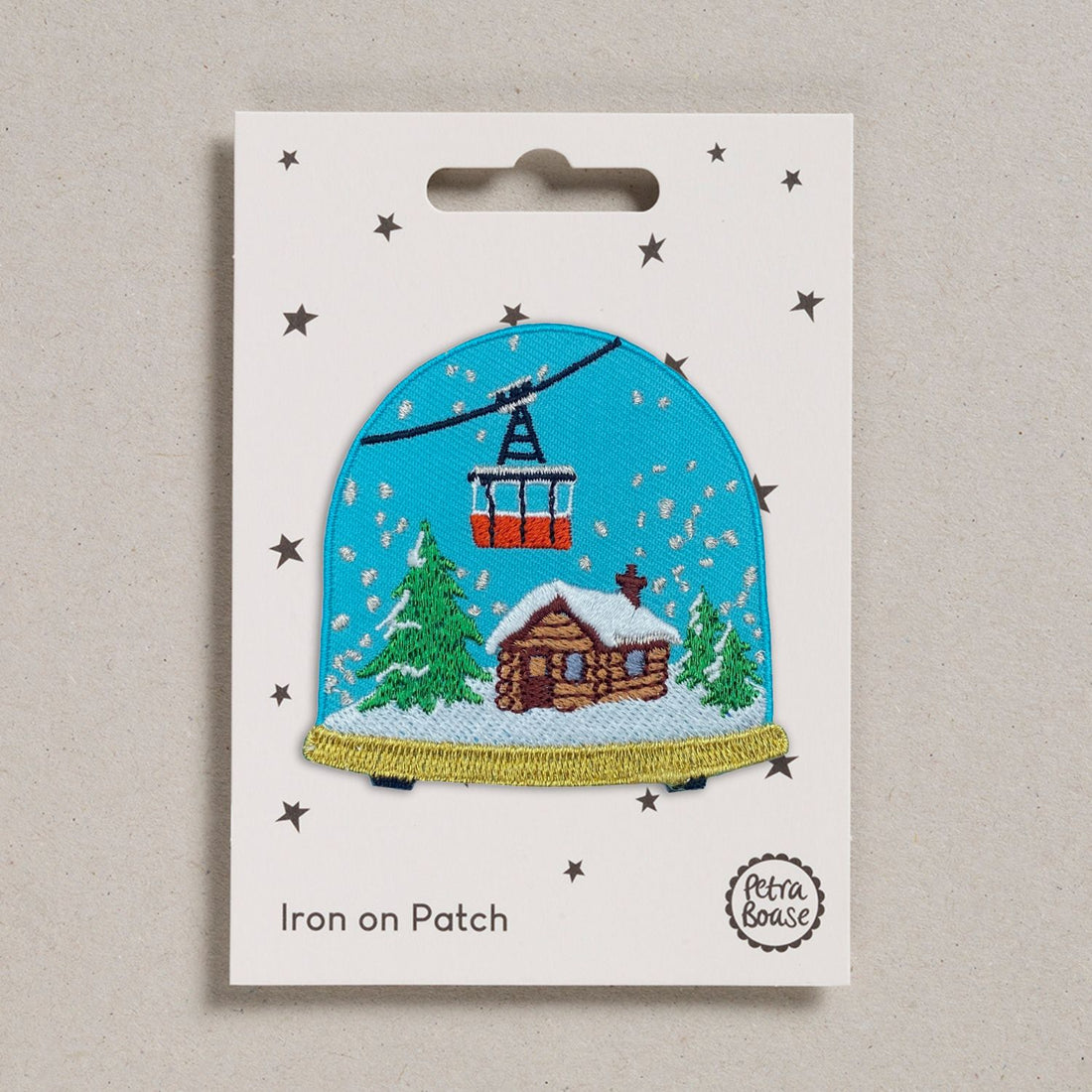 Snow Dome Iron On Embroidered Fabric Patch | Petra Boase – Petra Boase Ltd