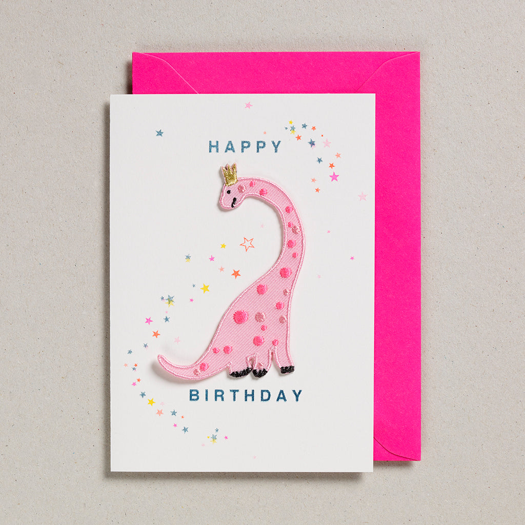 Iron on Patch Card - Pink Dino – Petra Boase Ltd
